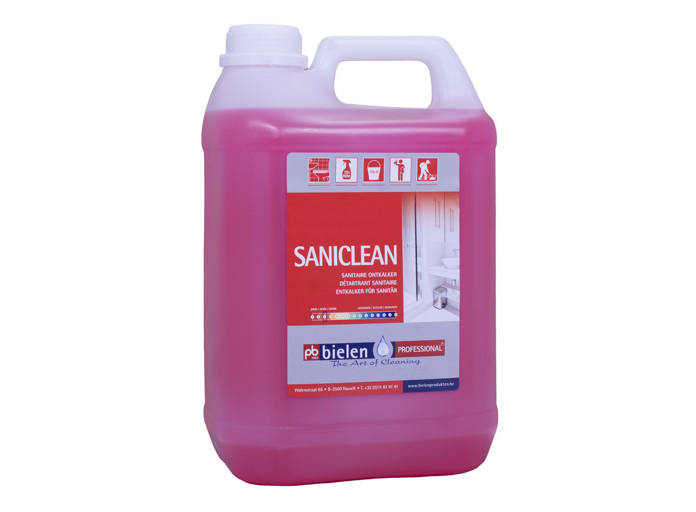 Saniclean sanitaire ontkalker 5l - Bielen Produkten