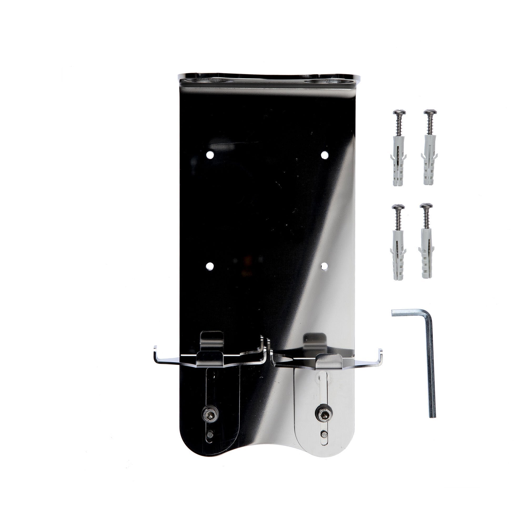 Support mural inox double pour 2 flacons pompe GFL - Bielen Produkten